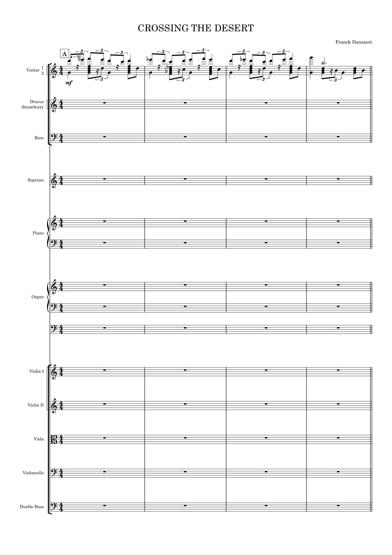 Crossing the desert - Score Only by Franck Dansaert Sheet Music for ...