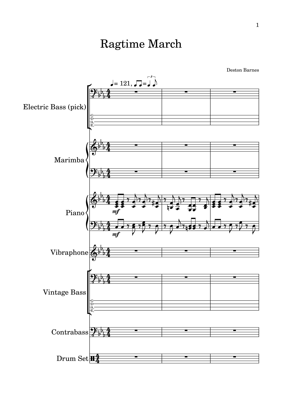 Ragtime March by Deston Barnes Sheet Music for Percussion Ensemble at ...
