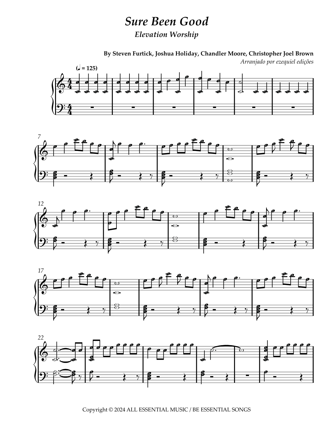 Sure Been Good (arr. ezequiel edições) by Elevation Worship / Tiffany ...