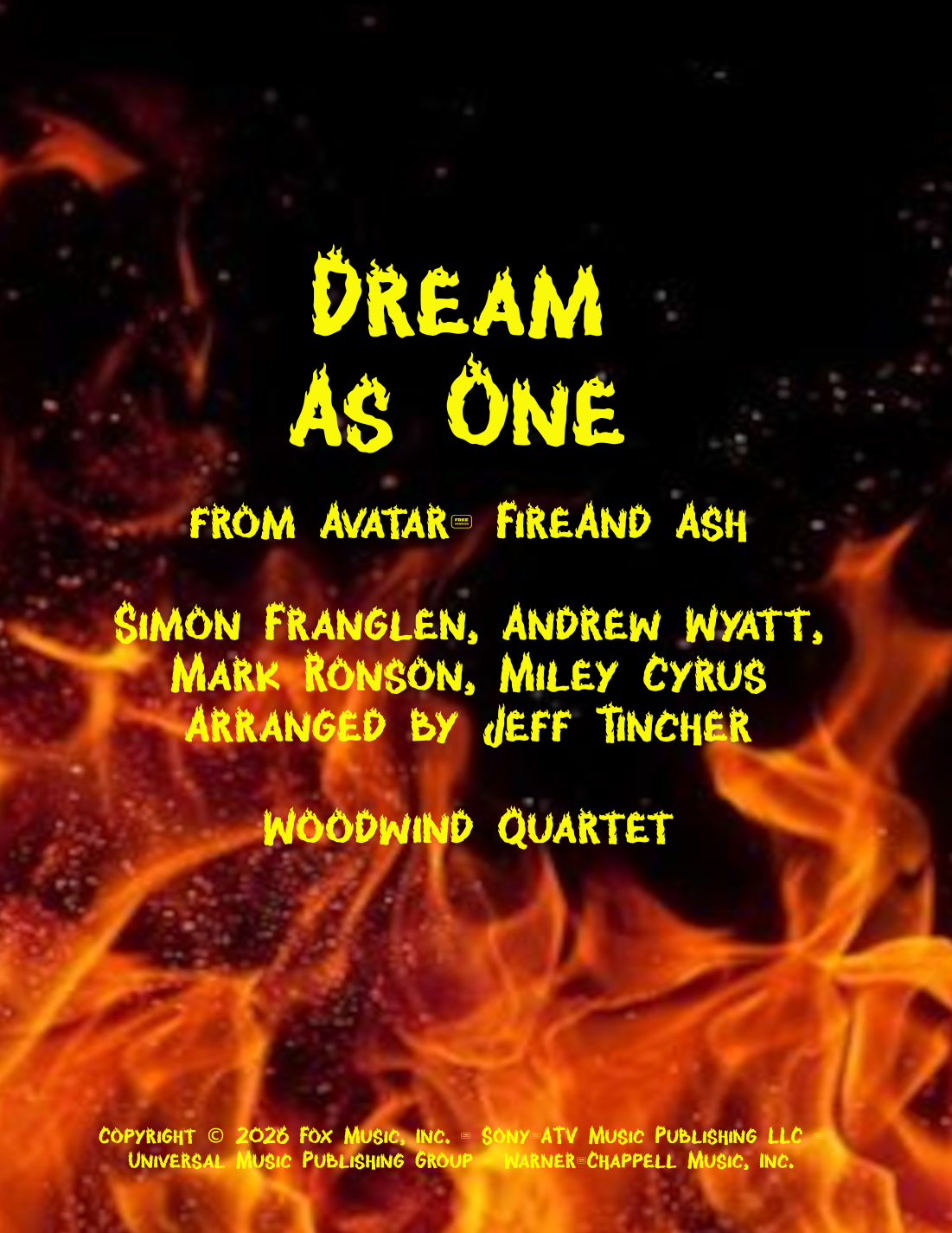 Dream As One (arr. Jeff Tincher) by Miley Cyrus Sheet Music for ...