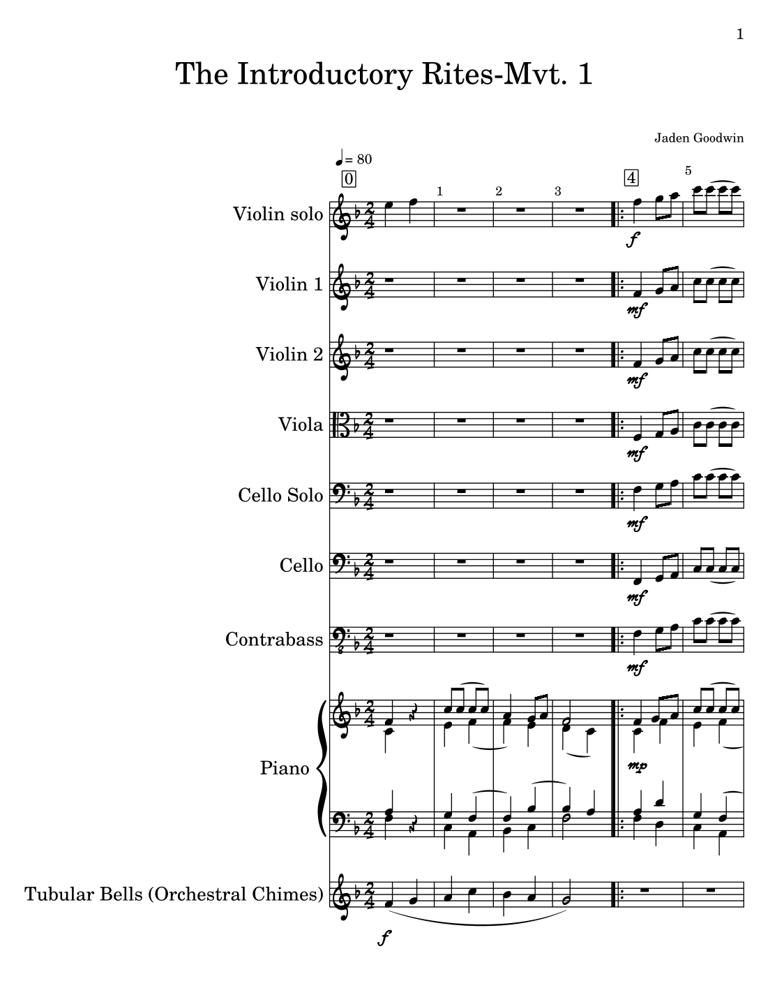 Mass symphony- Mvt. 1- The introductory rites von Jaden goodwin Noten ...