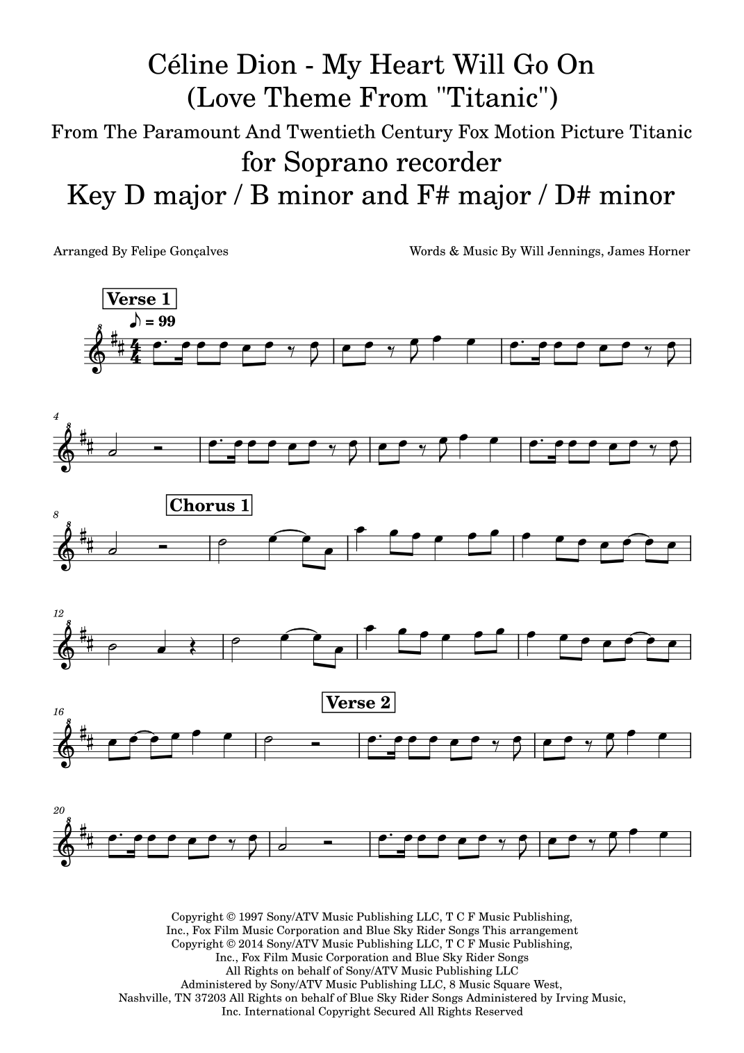 My Heart Will Go On (Love Theme From 'titanic') (arr. Felipe Gonçalves ...