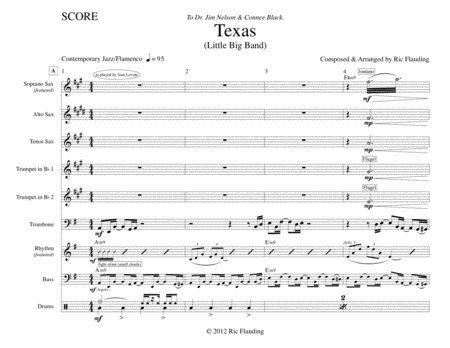 Texas (Jazz Band) Sheet Music | Ric Flauding | Jazz Ensemble