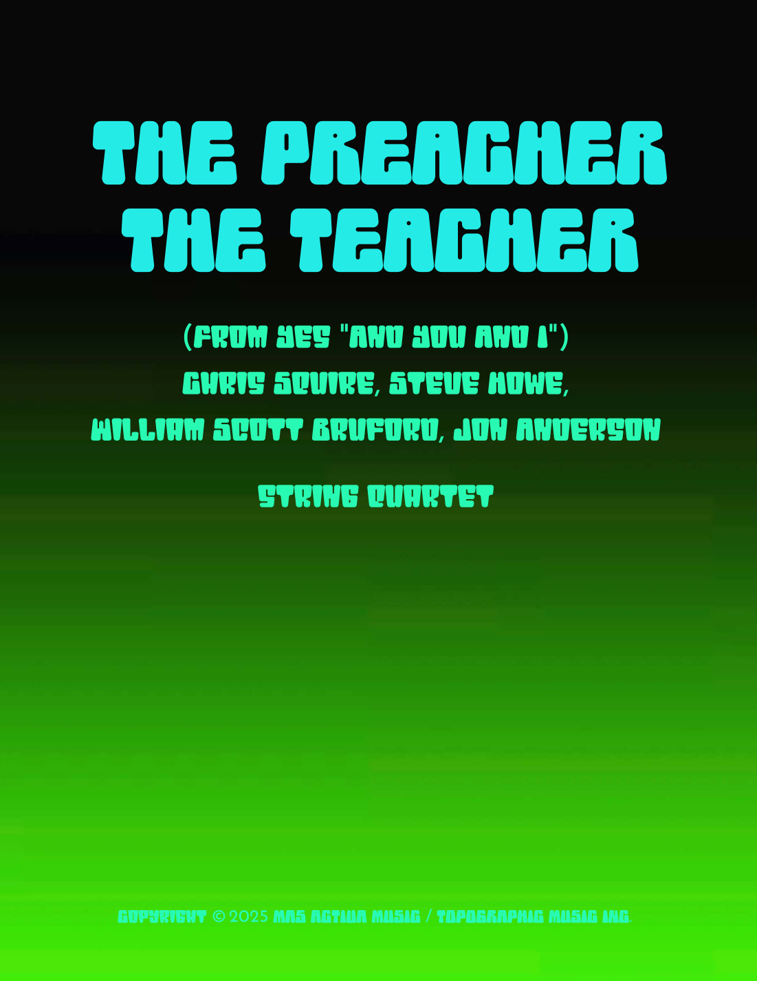 The Preacher The Teacher (arr. Jeff Tincher) by Chris Squire Sheet ...