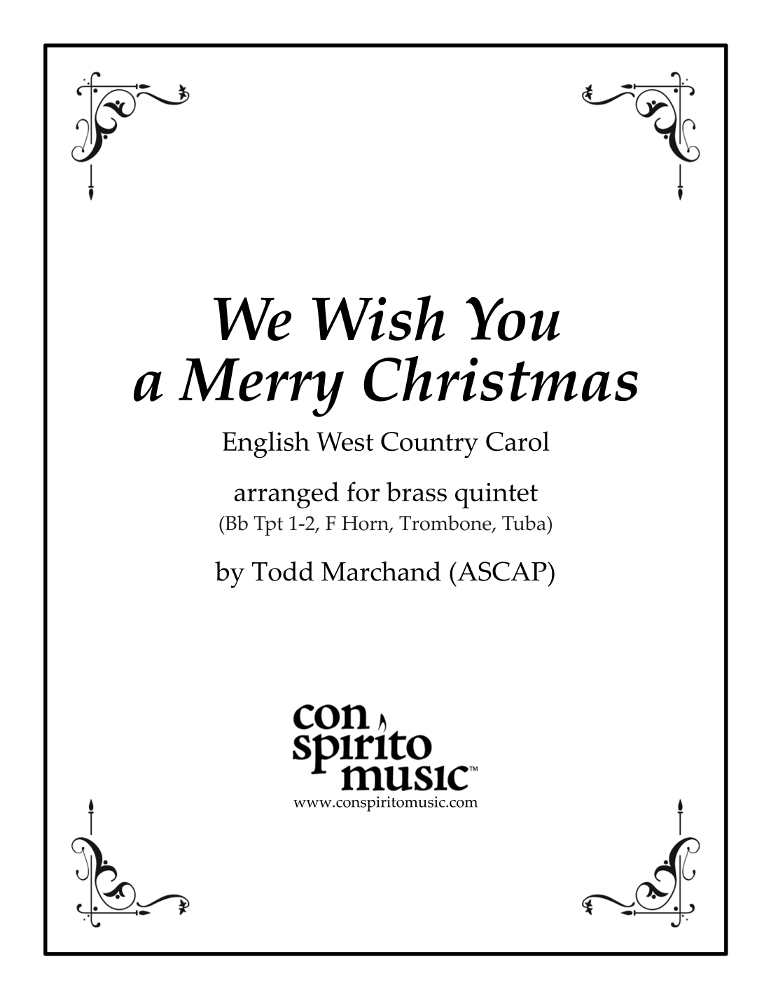 We Wish You a Merry Christmas — brass quintet (arr. Todd Marchand ...
