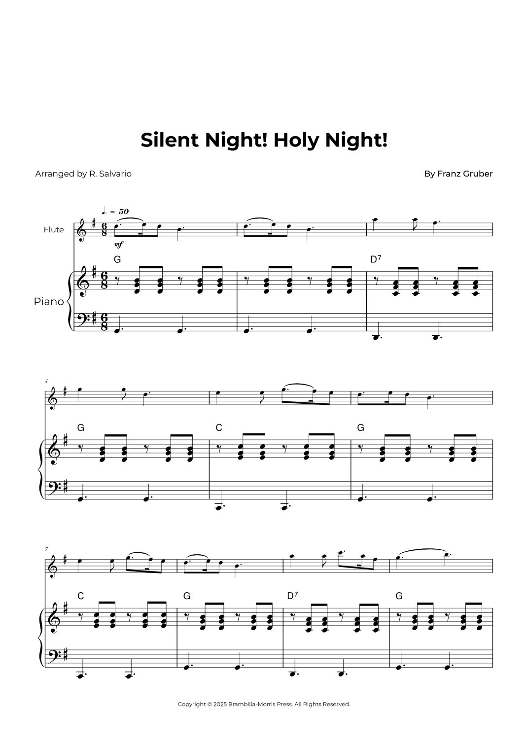 Silent Night! Holy Night! - Flute (With Piano Accompaniment) (arr. R ...