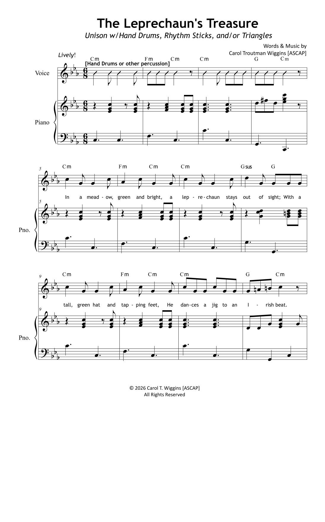The Leprechaun's Treasure (Unison w/Hand Drums, Rhythm Sticks, or ...