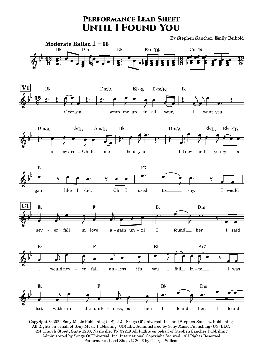 Until I Found You (arr. George Willson) by Stephen Sanchez Sheet Music ...