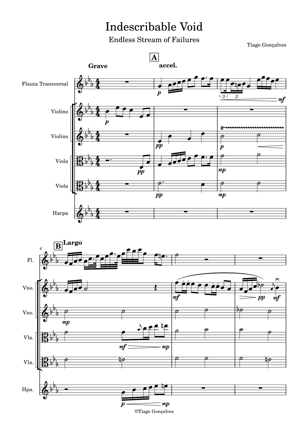 Indescribable Void par Tiago Gonçalves Partitions pour Performance ...