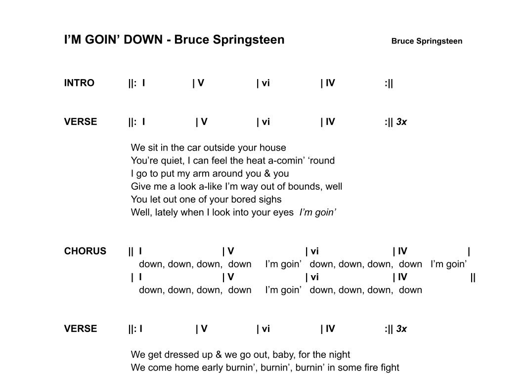 I'm Goin' Down (arr. Bronson Ferdinand Wright) by Bruce Springsteen ...