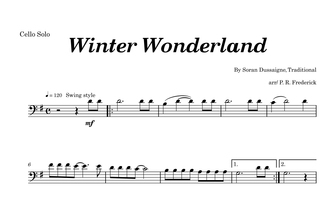 Winter Wonderland (arr. P. R. Frederick) by Traditional Sheet Music for ...