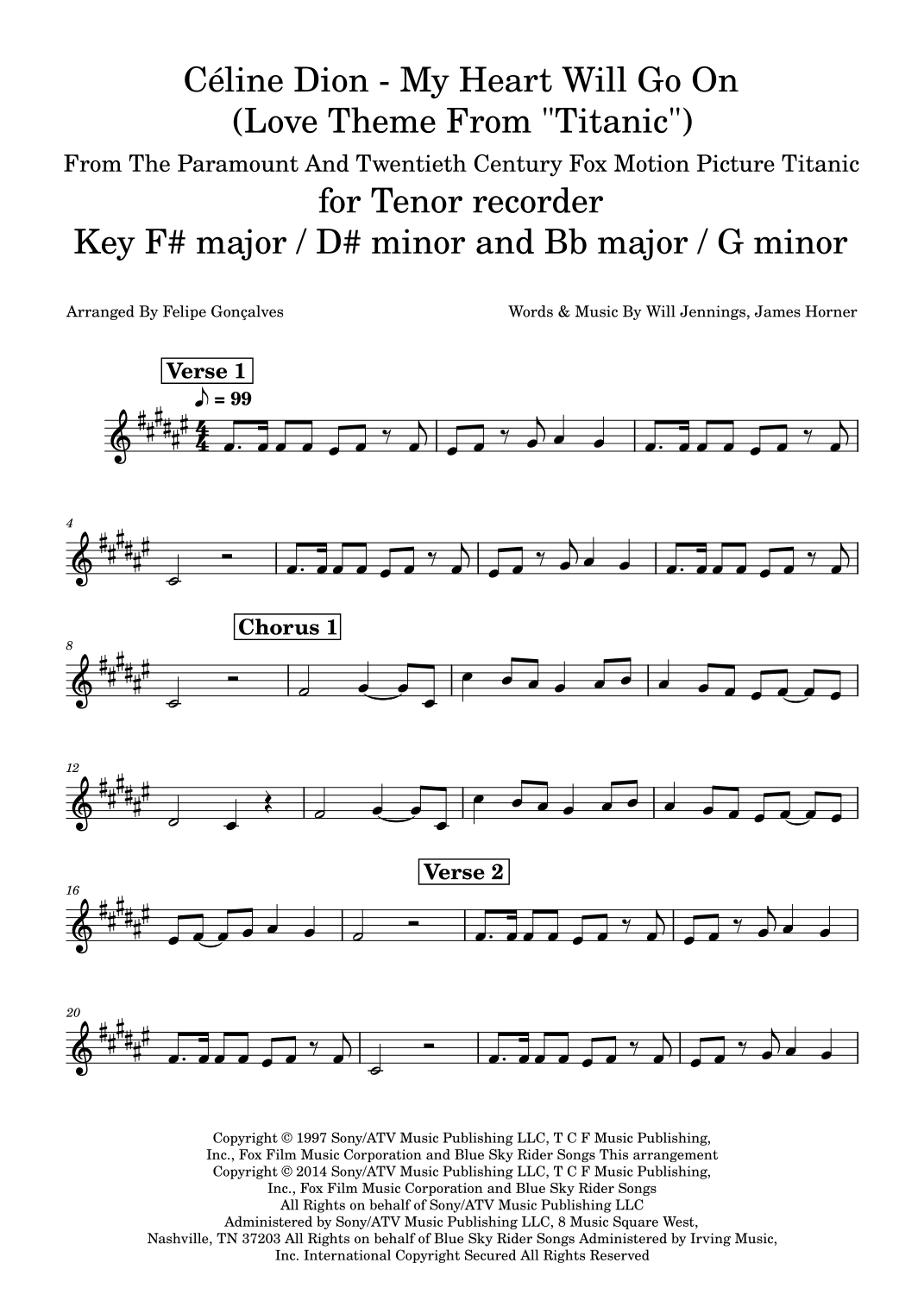 My Heart Will Go On (Love Theme From 'titanic') (arr. Felipe Gonçalves ...