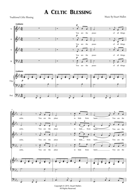 A Celtic Blessing Partituras | Stuart Mallen | SATB Coro
