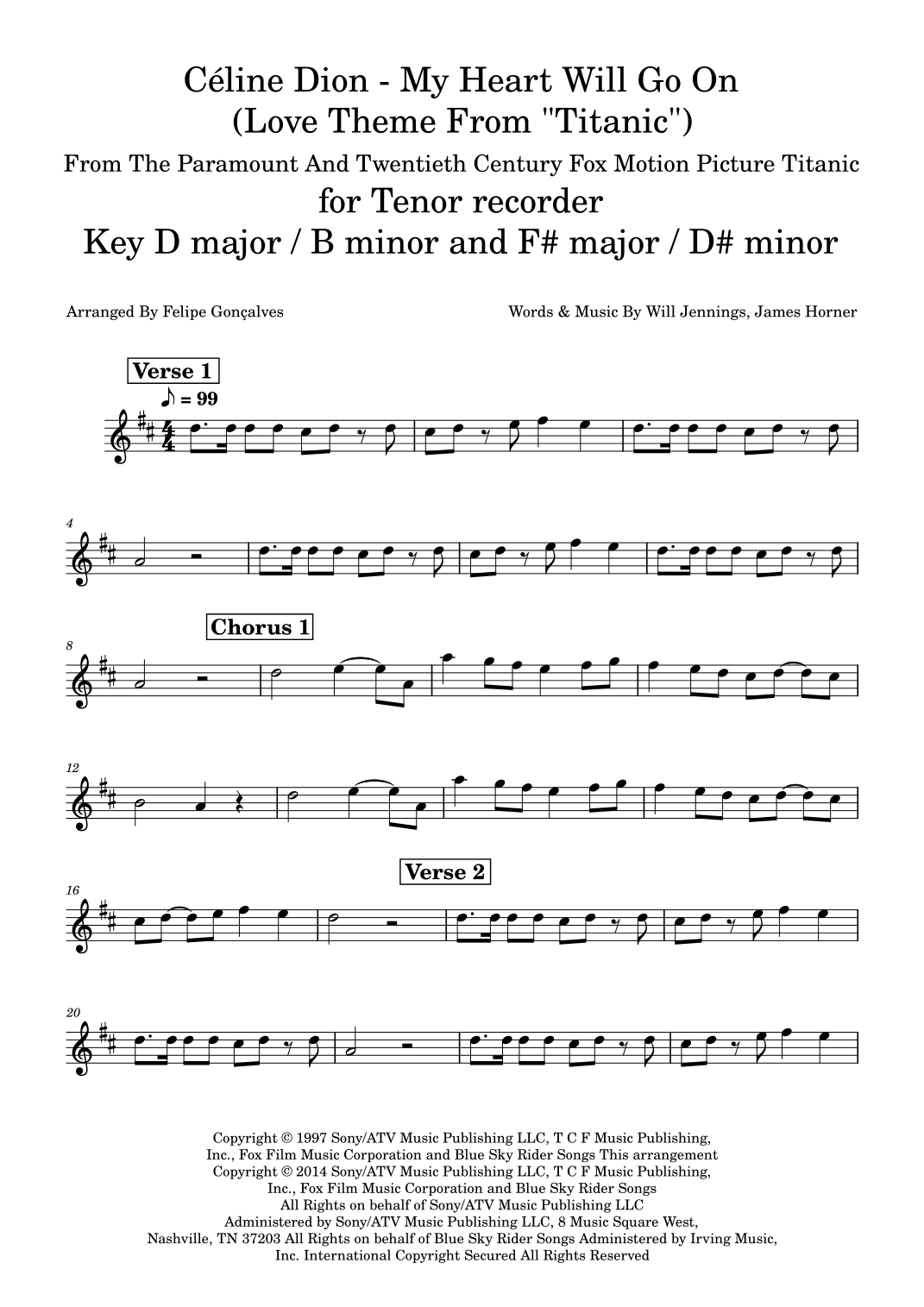 My Heart Will Go On (Love Theme From 'titanic') (arr. Felipe Gonçalves ...