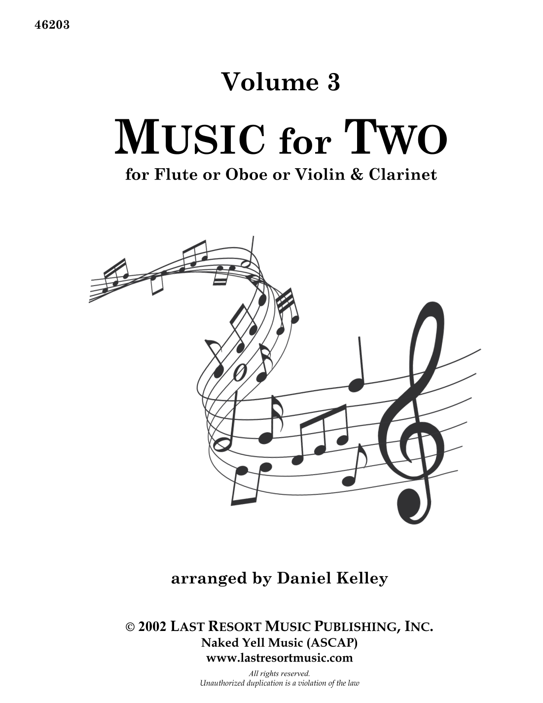 Music for Two, Volume 3 for Flute or Oboe or Violin & Clarinet Duet ...