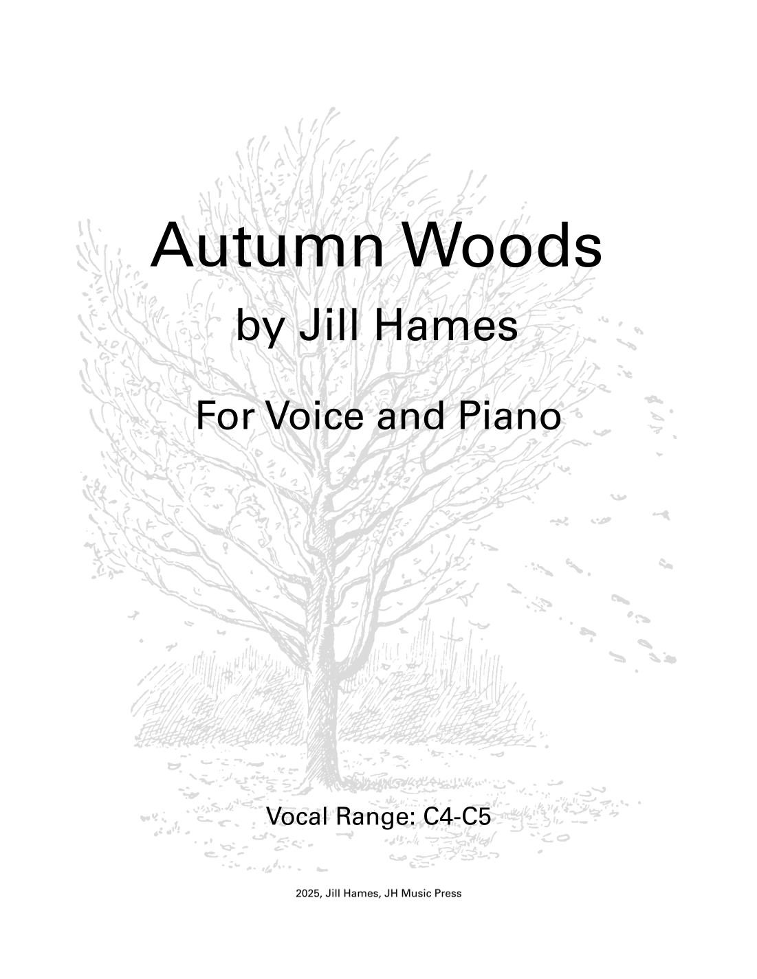 Autumn Woods par Jill Hames Partitions pour Piano et Chant sur Sheet ...