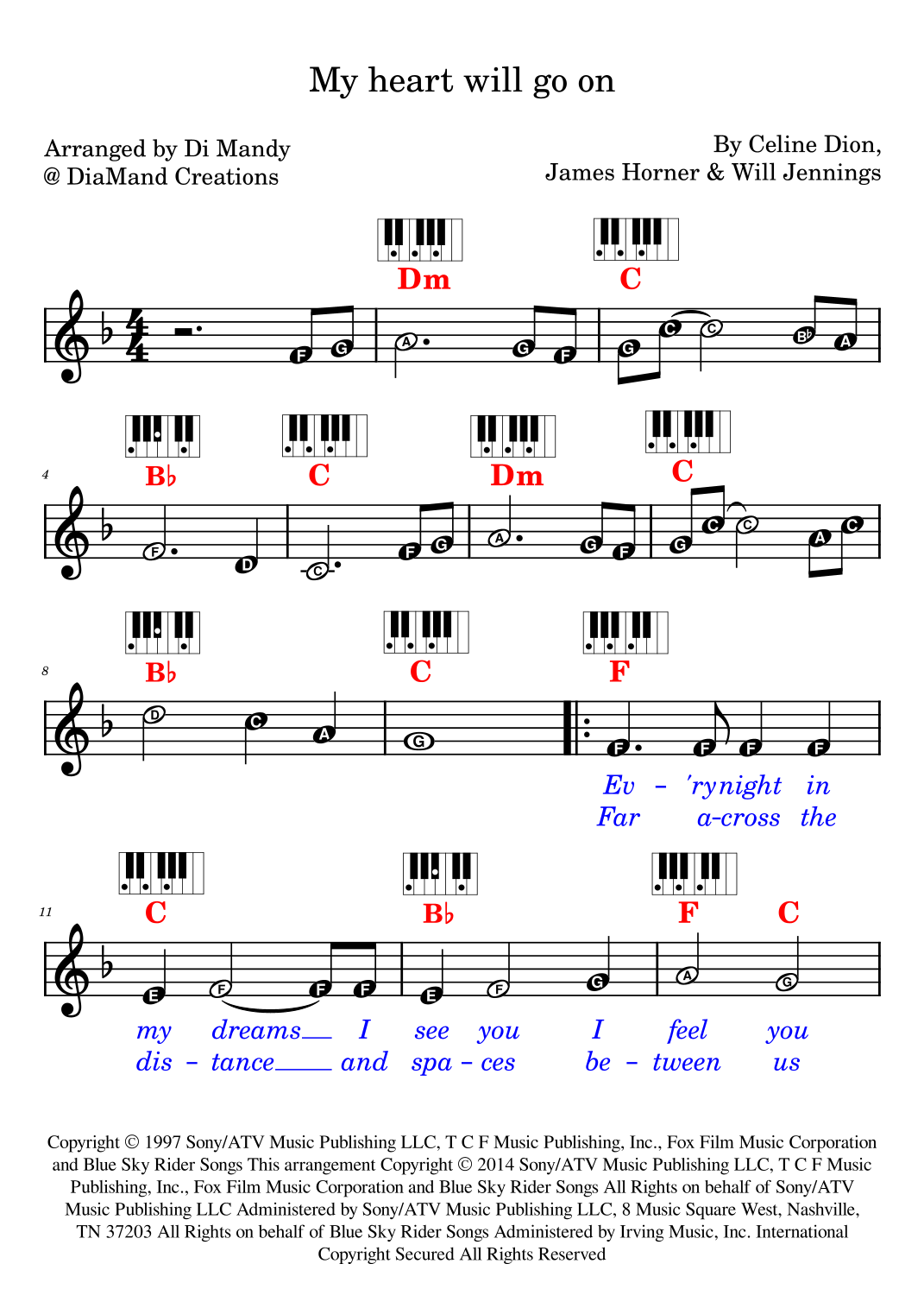 My Heart Will Go On (Love Theme From 'titanic') (arr. Dianne Mandy) by ...
