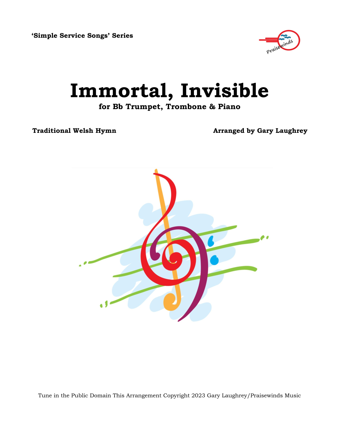 Immortal, Invisible (arr. Gary Laughrey) by Traditional Welsh Hymn ...