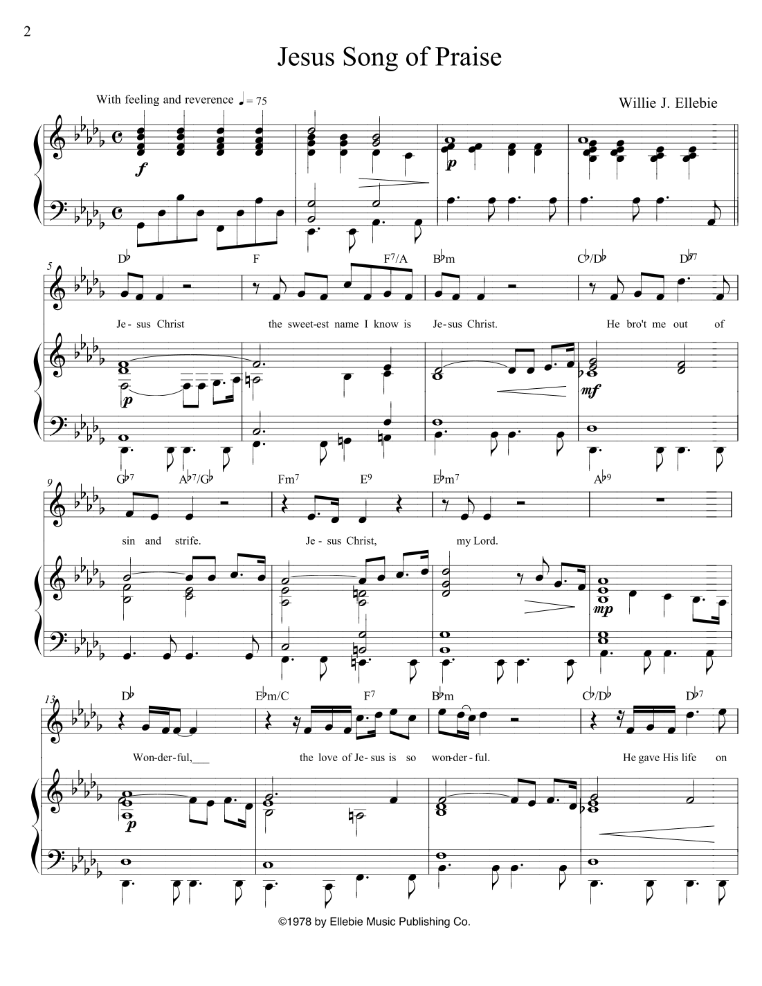 Jesus Song of Praise by Jubilant Sykes Sheet Music for Vocal Solo at ...