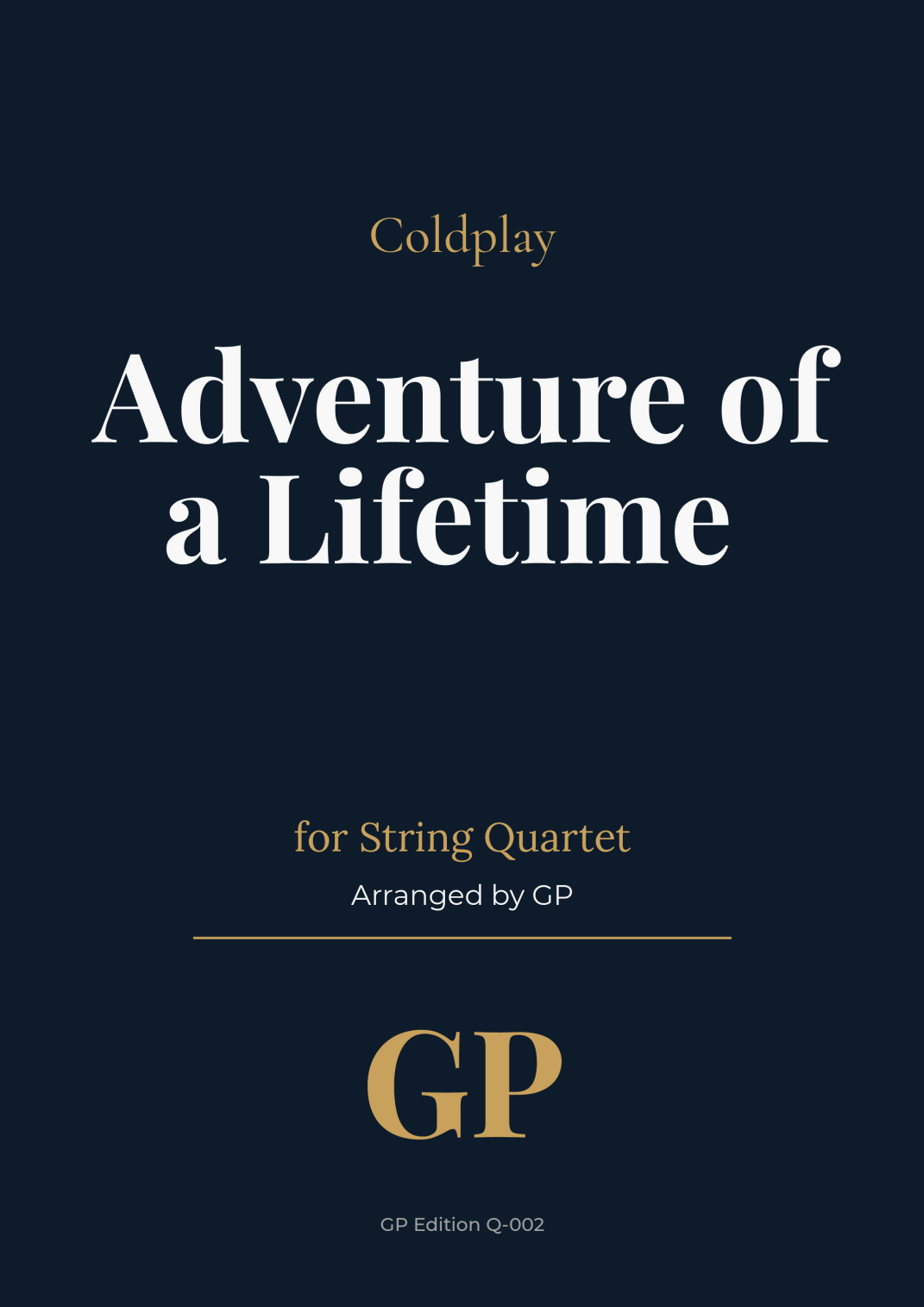 Adventure Of A Lifetime (arr. GP) by Coldplay Sheet Music for String ...