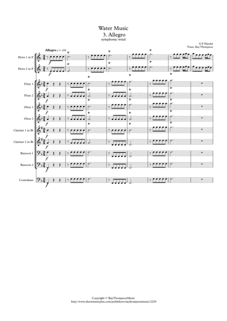 Handel: 3. Allegro from Suite No, 1 in F (HWV348) "The Water Music ...