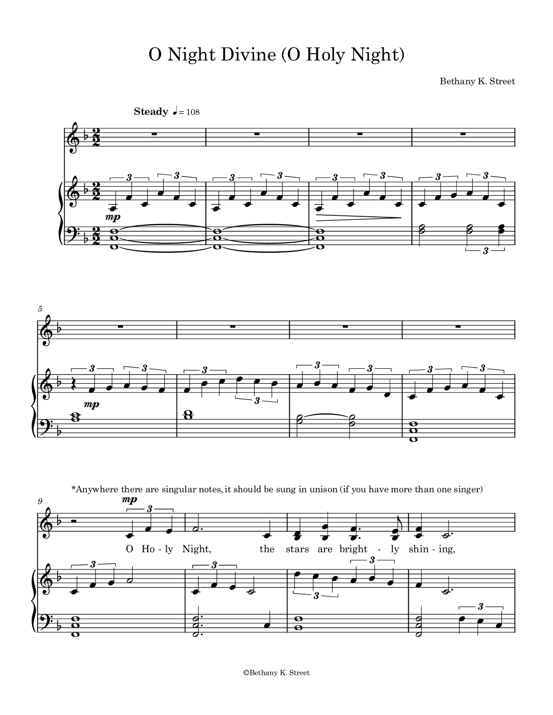 O Night Divine (O Holy Night) by Mansfield-Street Music Sheet Music for ...