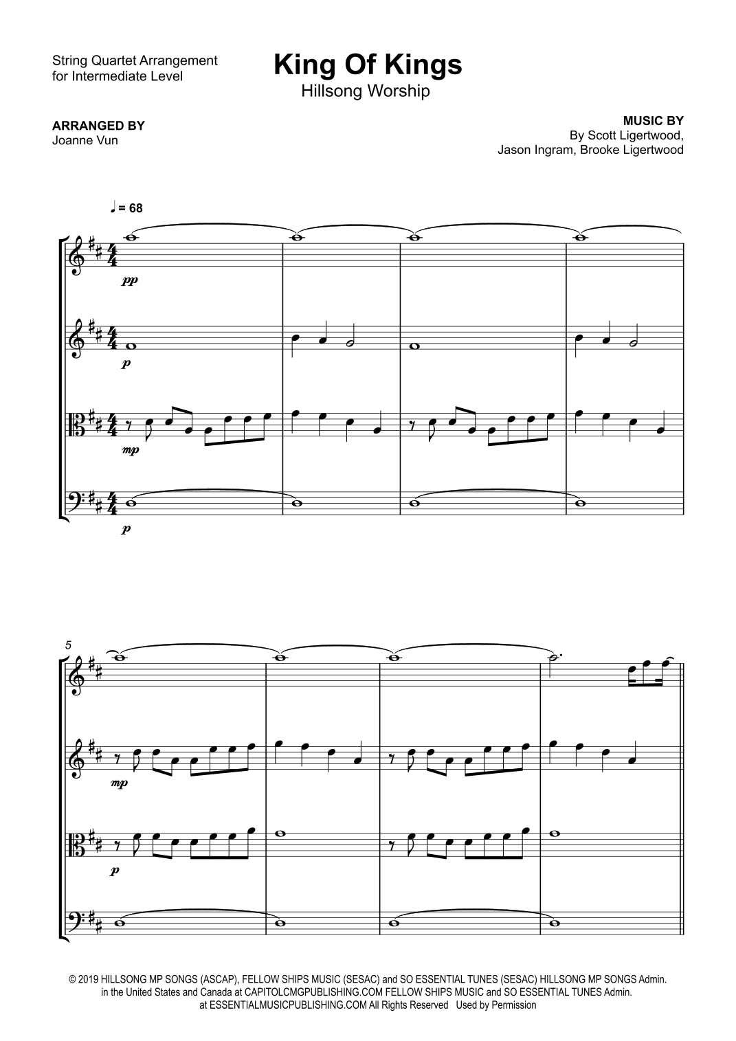 King Of Kings (arr. JOM Score Studio) by Hillsong Worship Sheet Music ...