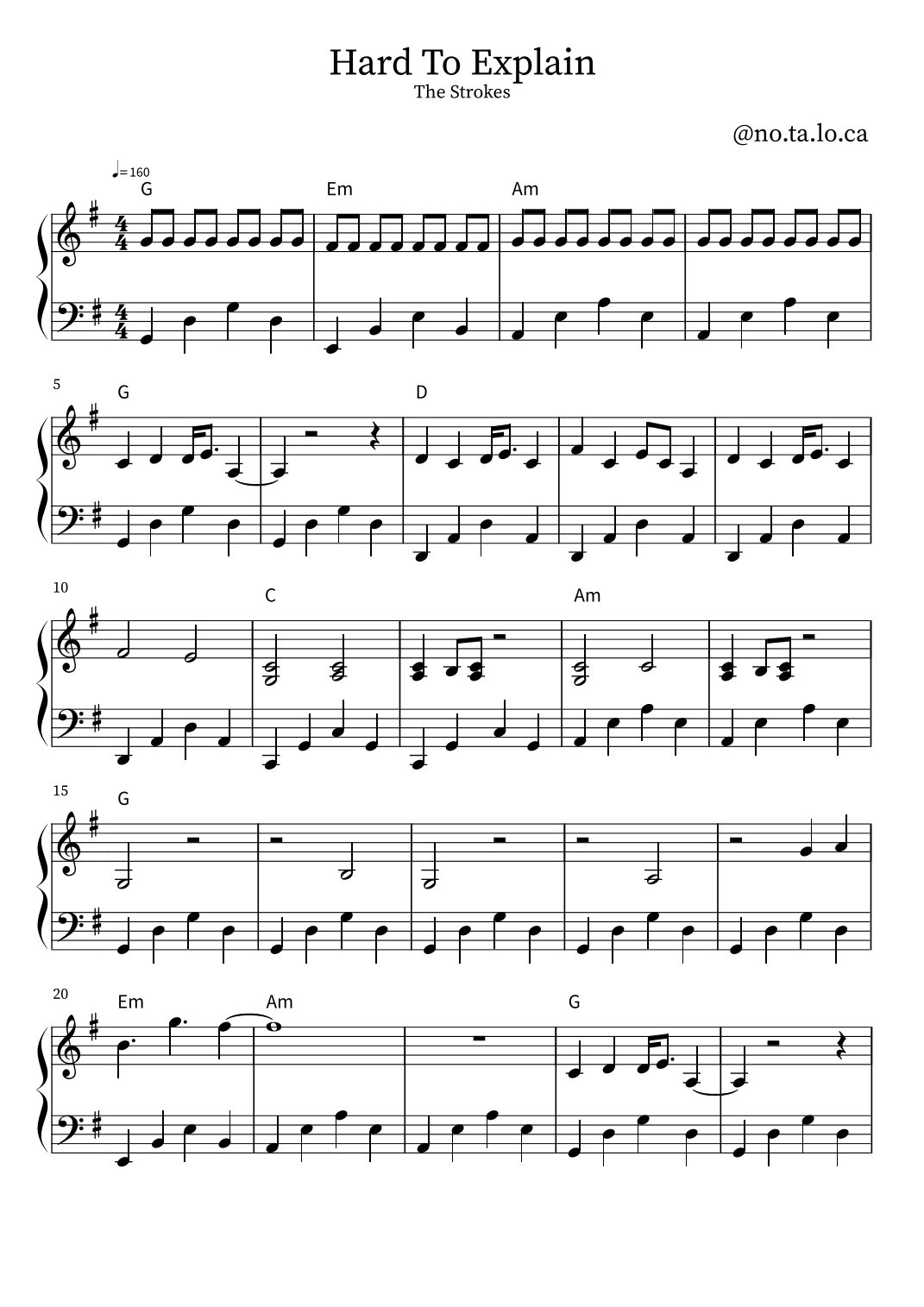 Hard To Eplain Sheet Music | ... | Piano Solo