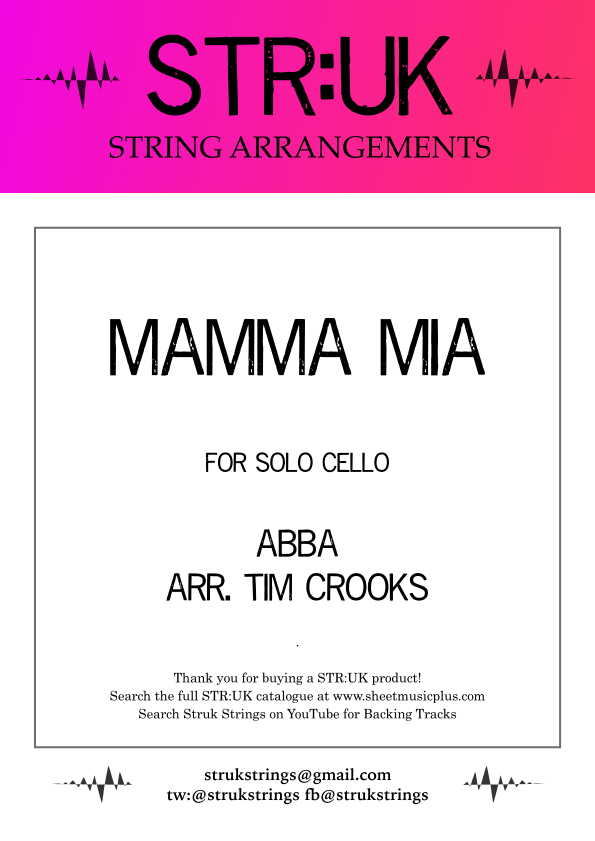 Mamma Mia (arr. Tim Crooks) by ABBA Sheet Music for Cello and Piano at ...