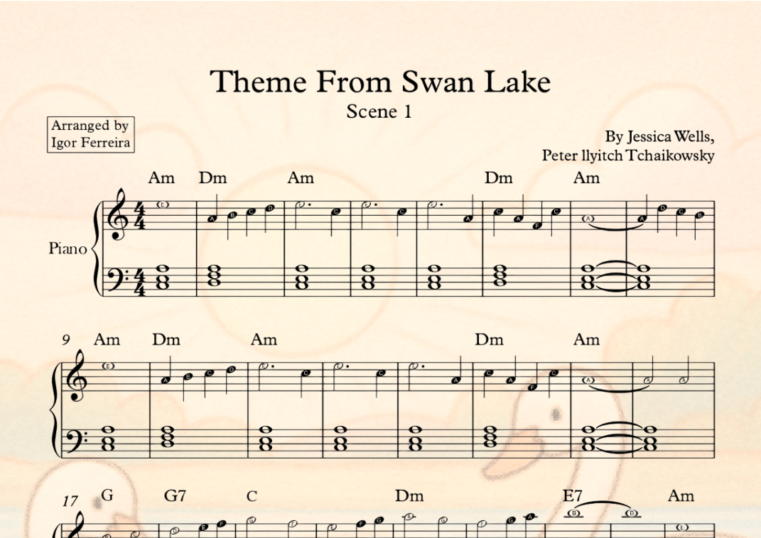 Theme From Swan Lake (arr. Igor Ferreira) by Peter Ilyich Tchaikovsky ...