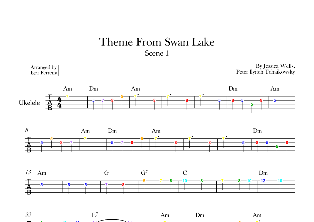 Theme From Swan Lake (arr. Igor Ferreira by Peter Ilyich Tchaikovsky ...