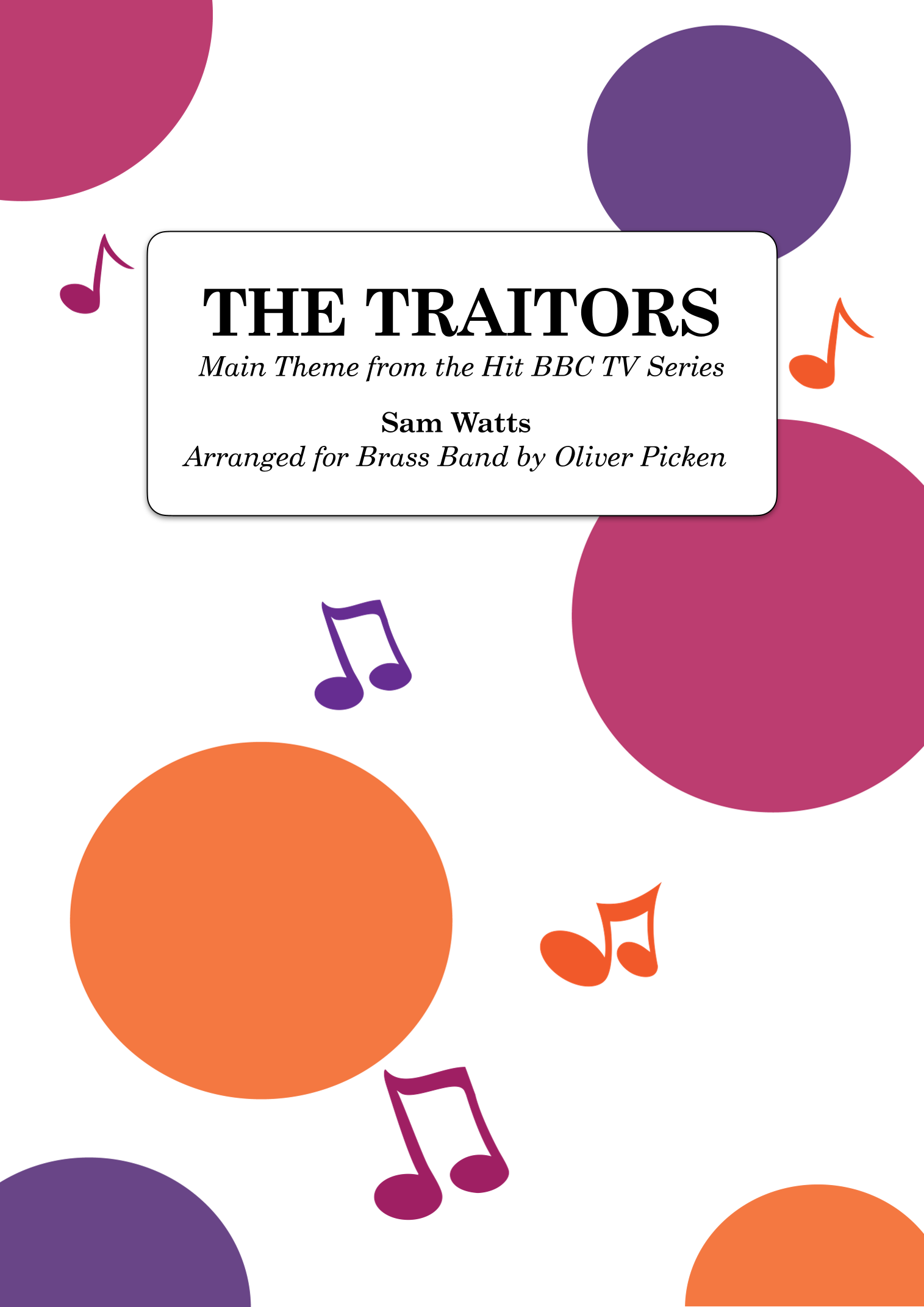 The Traitors Main Theme (arr. Oliver Picken) by (P/k/a Sam Watts) Sheet ...