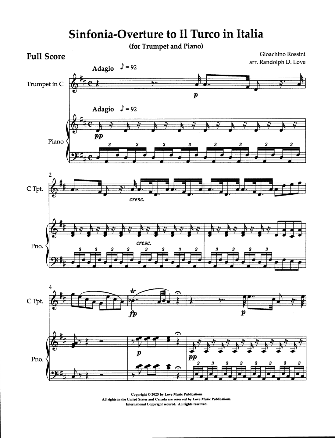 Overture to Il Turco in Italia (arr. Dr. Randolph D. Love) by Gioachino ...