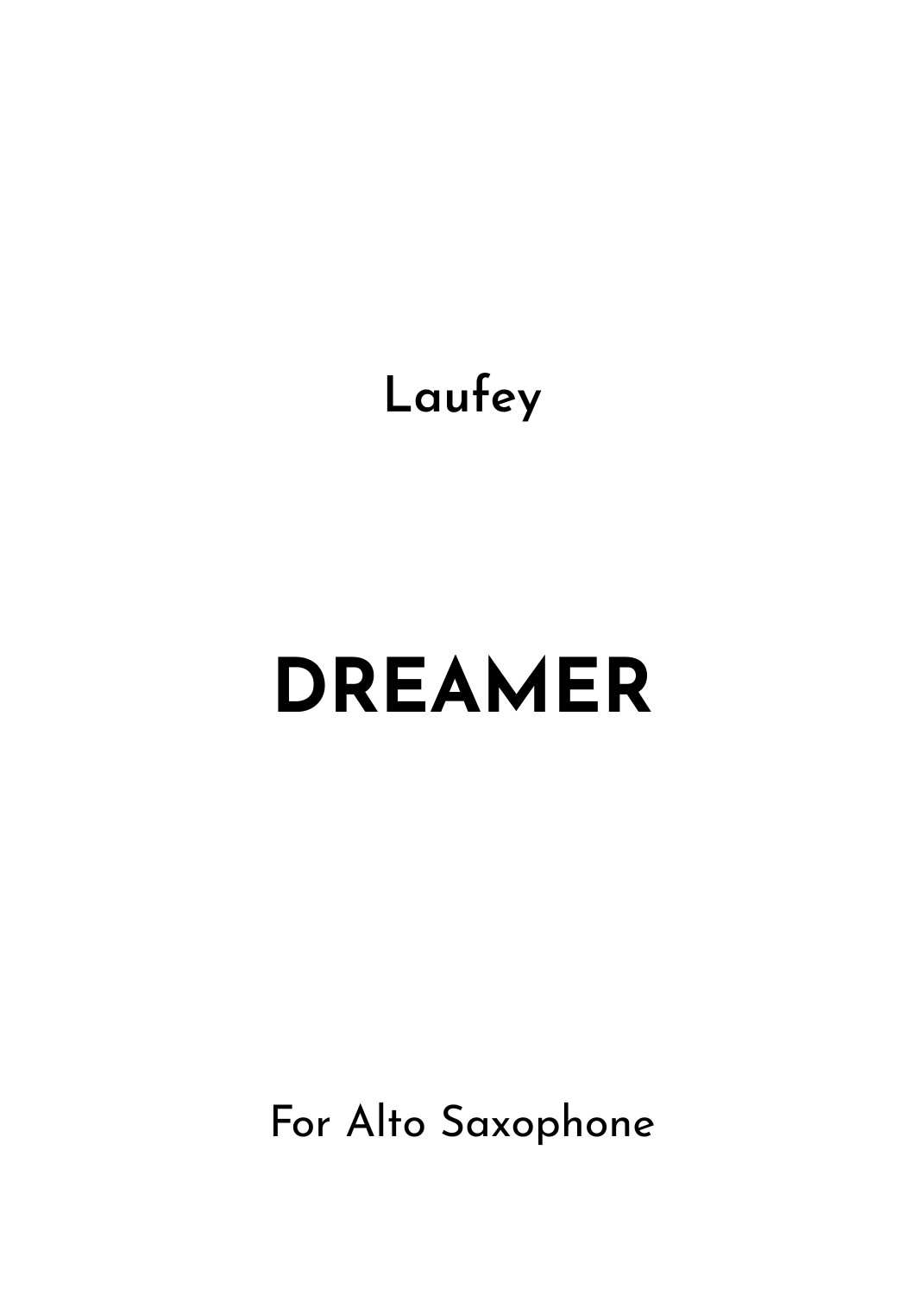 Dreamer (arr. Jireh J.) by Laufey Sheet Music for Alto Sax Solo at ...