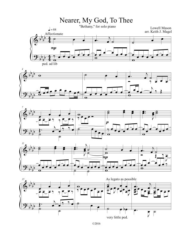 Nearer, My God, To Thee (arr. Keith James by Keith James Sheet Music ...
