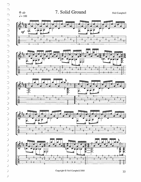 Solid Ground by Neil Campbell Sheet Music for Guitar Tab at Sheet Music ...