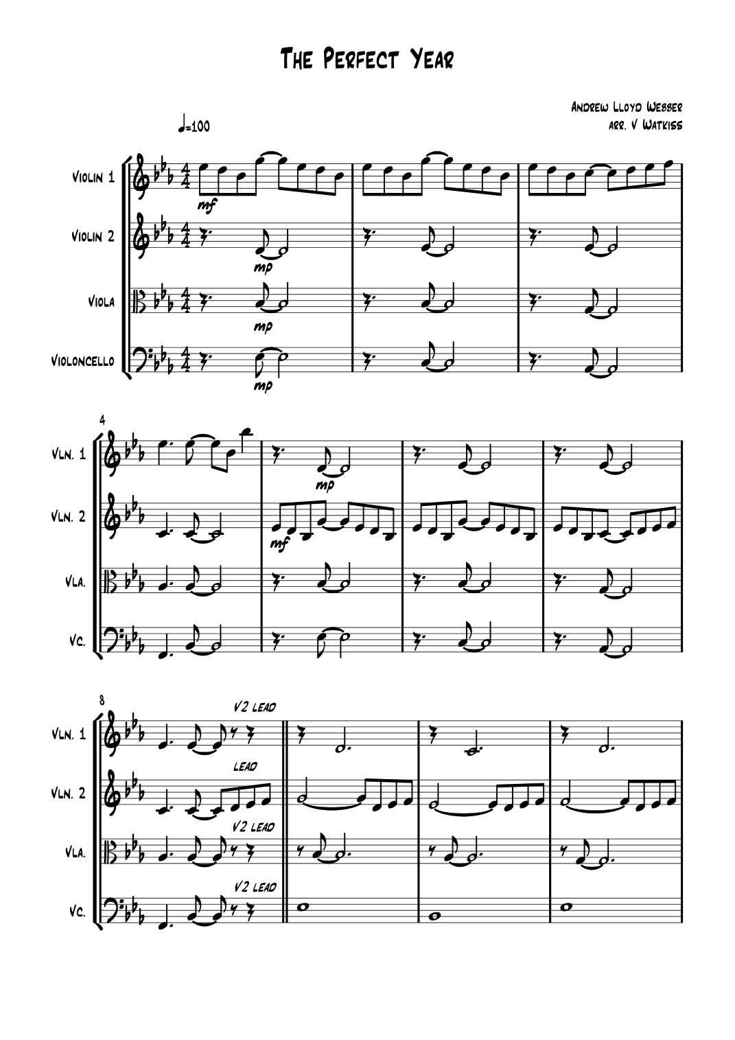 Perfect Year (arr. Verena Watkiss) by Giles Henry Blake Martin Sheet ...