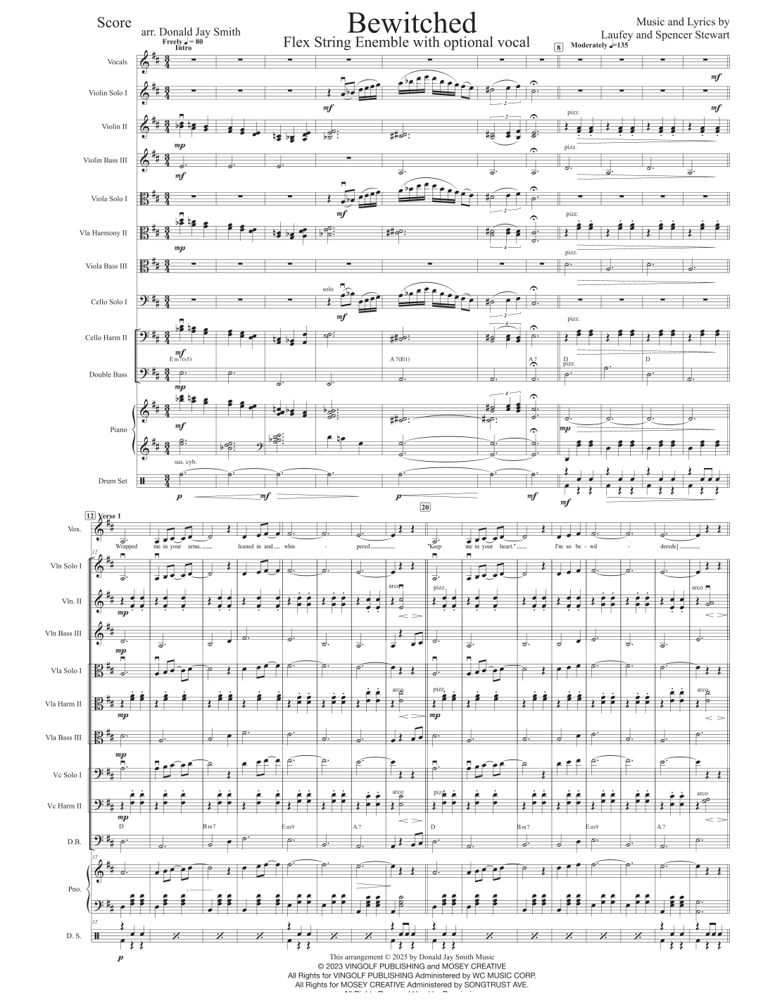 Bewitched (arr. Donald Jay Smith) by Laufey Sheet Music for String ...