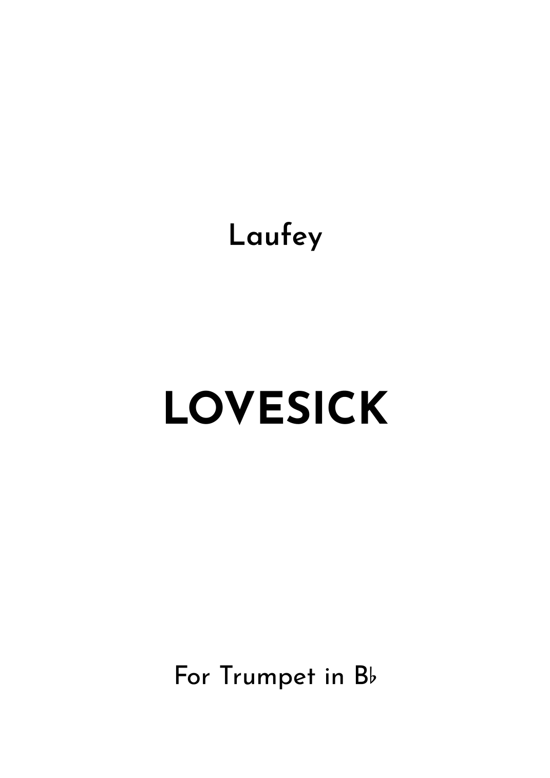 Lovesick (arr. Jireh J.) by Laufey Sheet Music for Trumpet Solo at ...