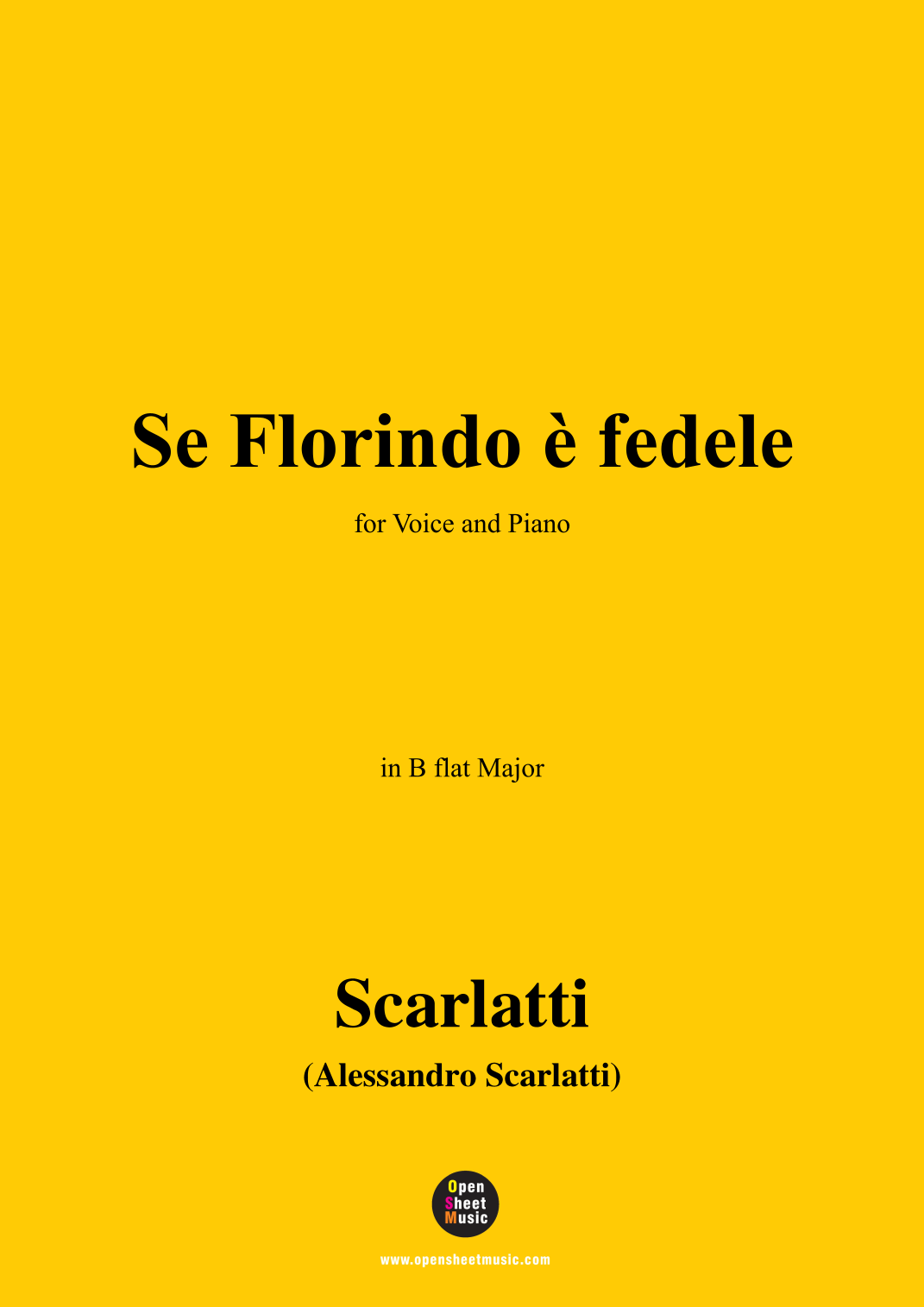 A. Scarlatti-Se Florindo è fedele,in B flat Major (arr. OSM) by ...