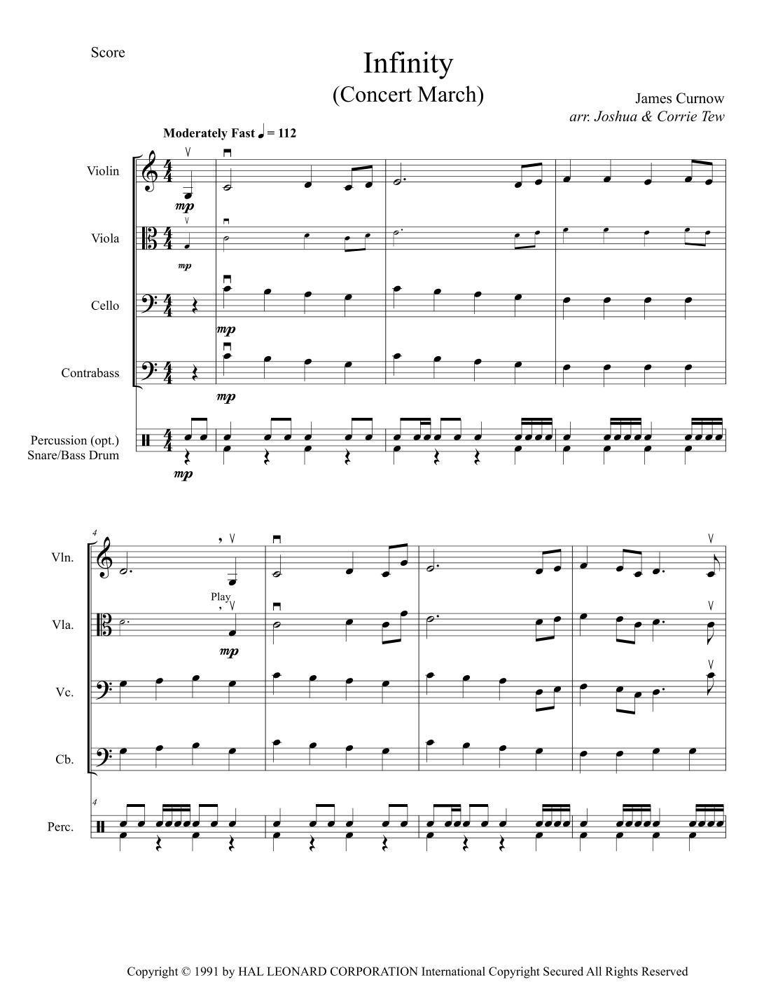 Infinity (Concert March) (arr. Joshua Tew) by James Curnow Sheet Music ...