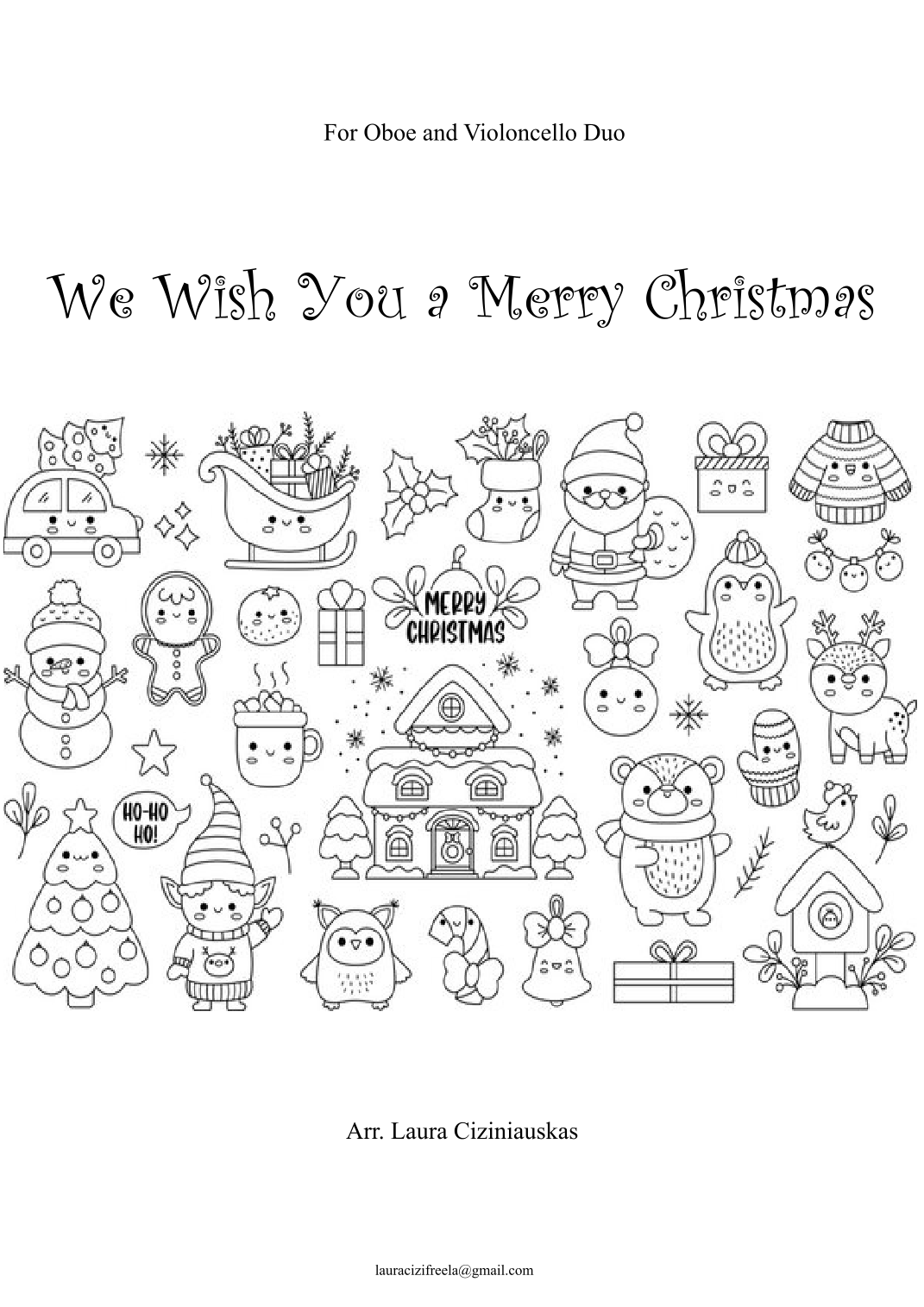 We Wish You a Merry Christmas – Easy Cello and Oboe Duet E-flat Major ...