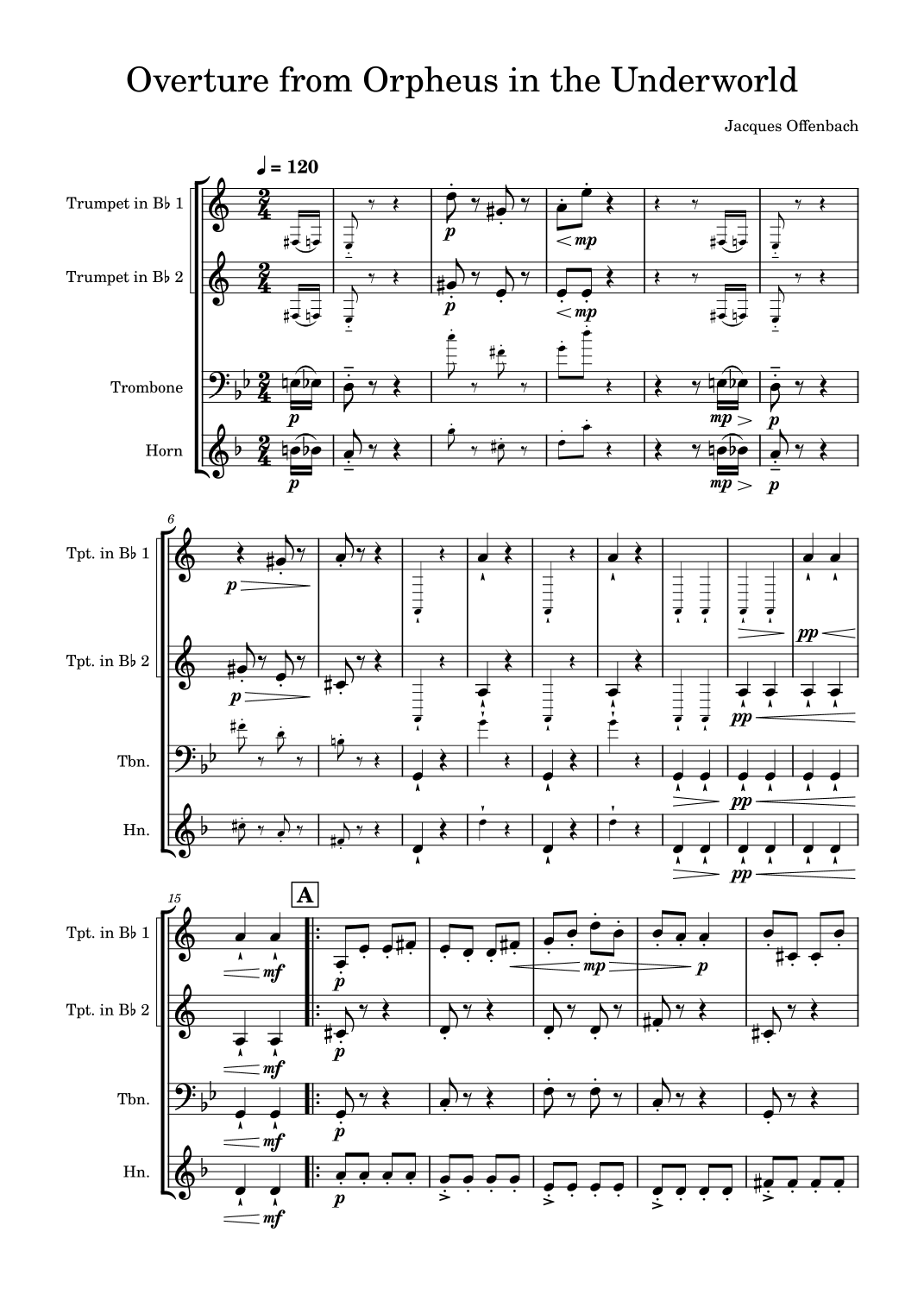 Overture from Orpheus in the Underworld (arr. Matthew Tearle) by ...