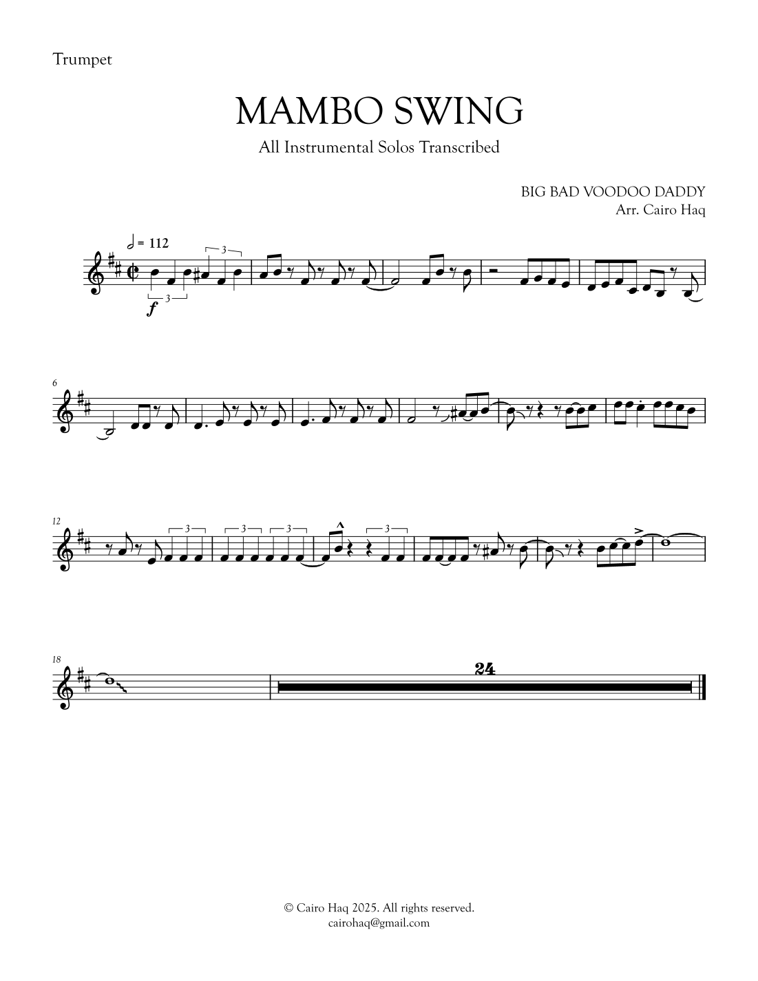 Mambo Swing - All Instrumental Solos Transcribed by Big Bad Voodoo ...