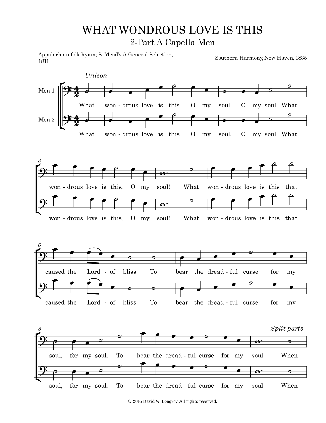 What Wondrous Love Is This (arr. David Longroy) by Tune: Southern ...
