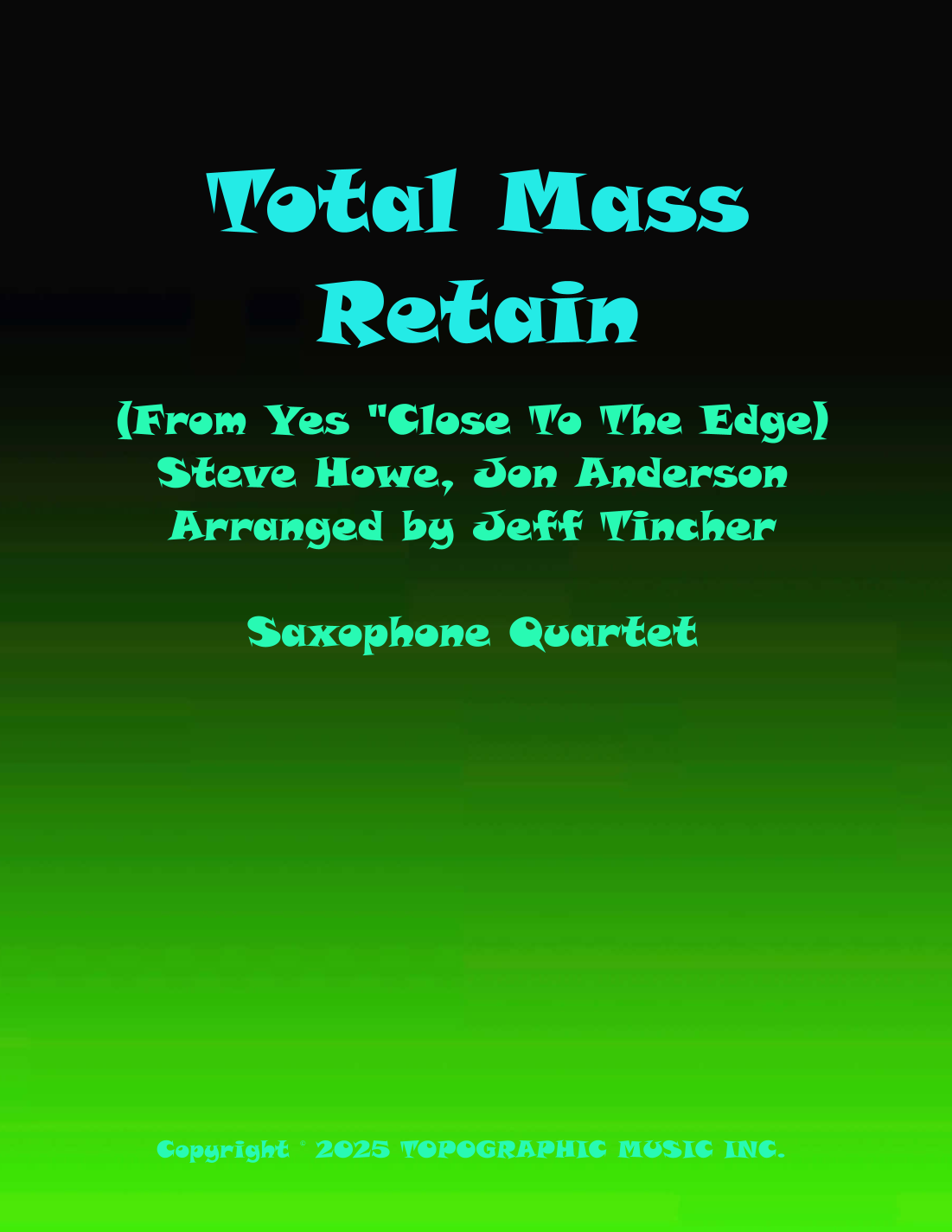 Total Mass Retain (arr. Jeff Tincher) by Steve Howe Sheet Music for ...