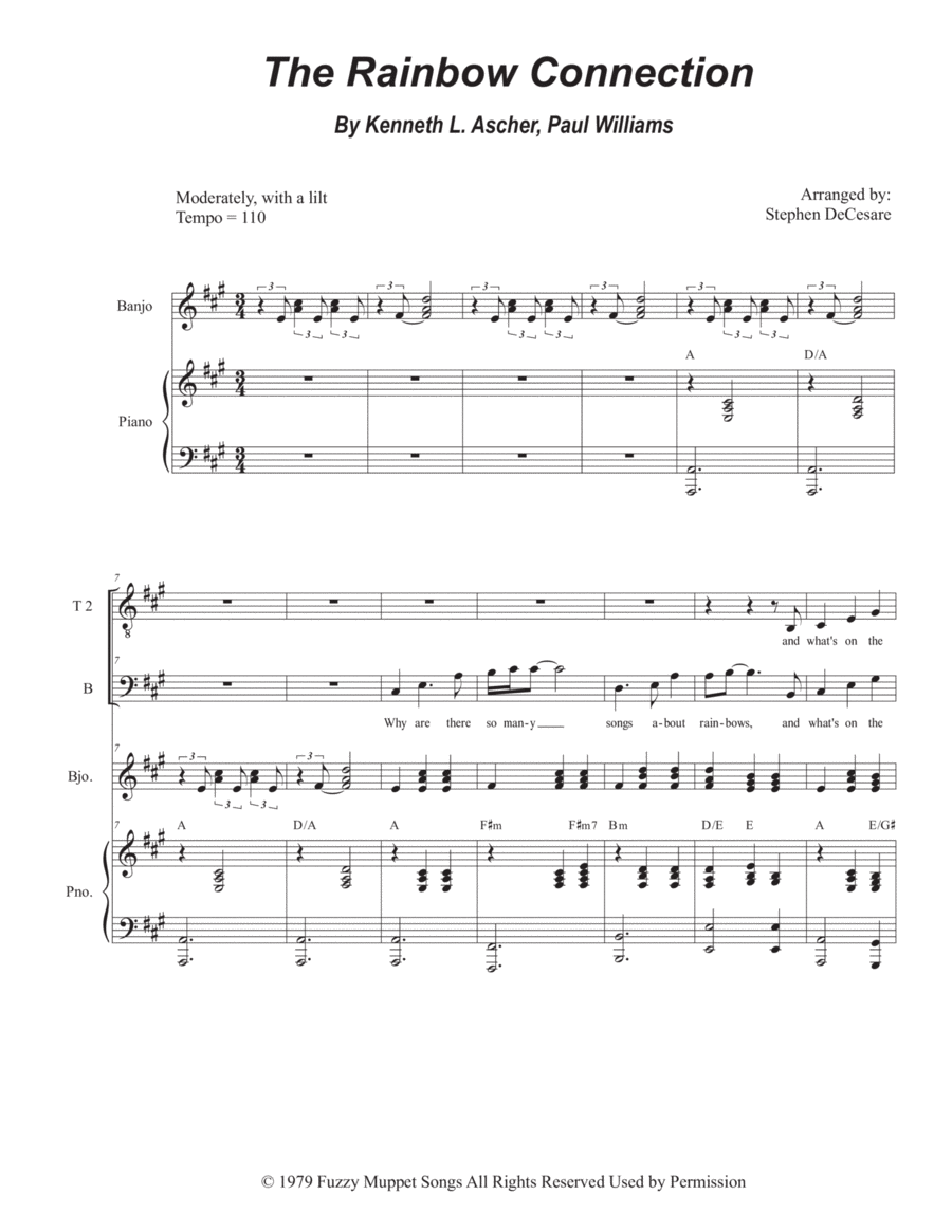 The Rainbow Connection (arr. Stephen DeCesare) by Kenneth L. Ascher ...