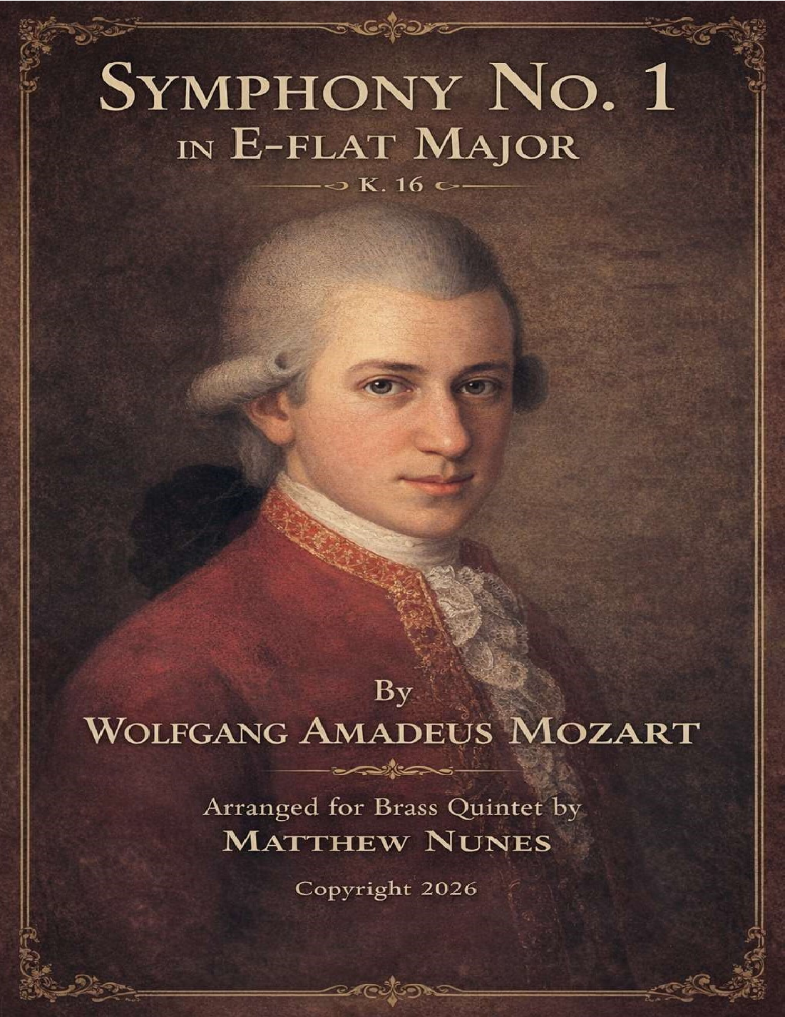 Symphony No. 1 in E-flat Major (K. 16) (arr. Matthew Nunes) by Wolfgang ...