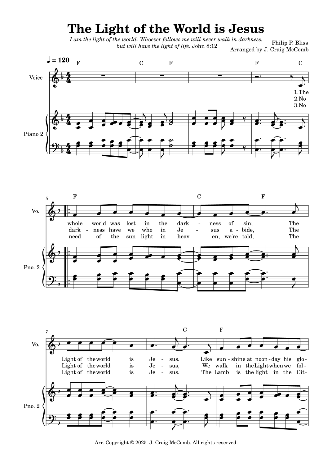 The Light Of The World Is Jesus (arr. J. Craig McComb) by Philip P ...