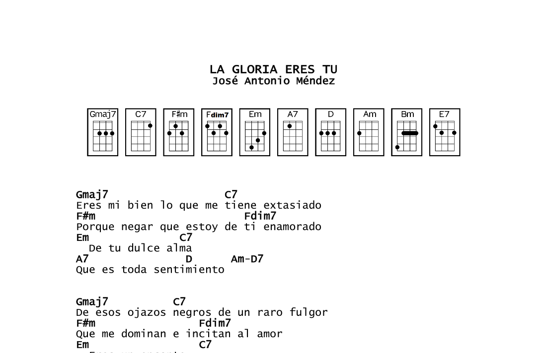 La Gloria Eres Tu (arr. Leo Baeza) by "Pedro Infante " Sheet Music for ...